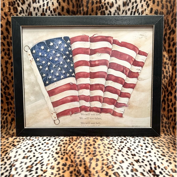 DEB COLLINS | Art | American Flag Post 91 Deb Collins Print George W ...